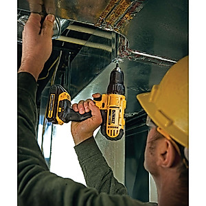 DEWALT 20V Max Cordless Drill / Driver Kit, Compact, 1/2-Inch (DCD771C2), Yellow