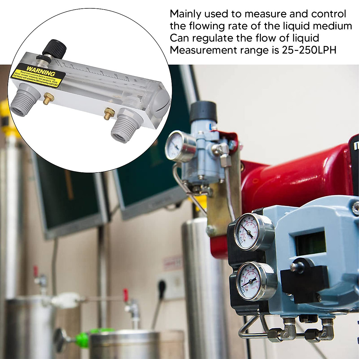 Water Meter Panel Mount Type Flowmeter,Premium Transparent Acrylic Panel Current Meter - Large Range Liquid Current Measurement and Control for Accurate Applications