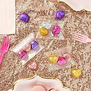 Stockroom Plus Small Clear Plastic Pillow Boxes for Candy, Party Favors (2.75" x 2.5", 100 Pack)