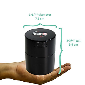 Tightpac America, Inc. Vacuum Sealed Container airtight, 29-Liter/9-Fluid Ounce, Solid Black
