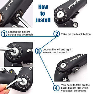 FOMTOR Adjustable Stem 0~90 Degree 110mm MTB Adjustable Bike Stem for 25.4mm(1") Handlebar, Suitable for Most of Mountain Bike, Road Bike, BMX