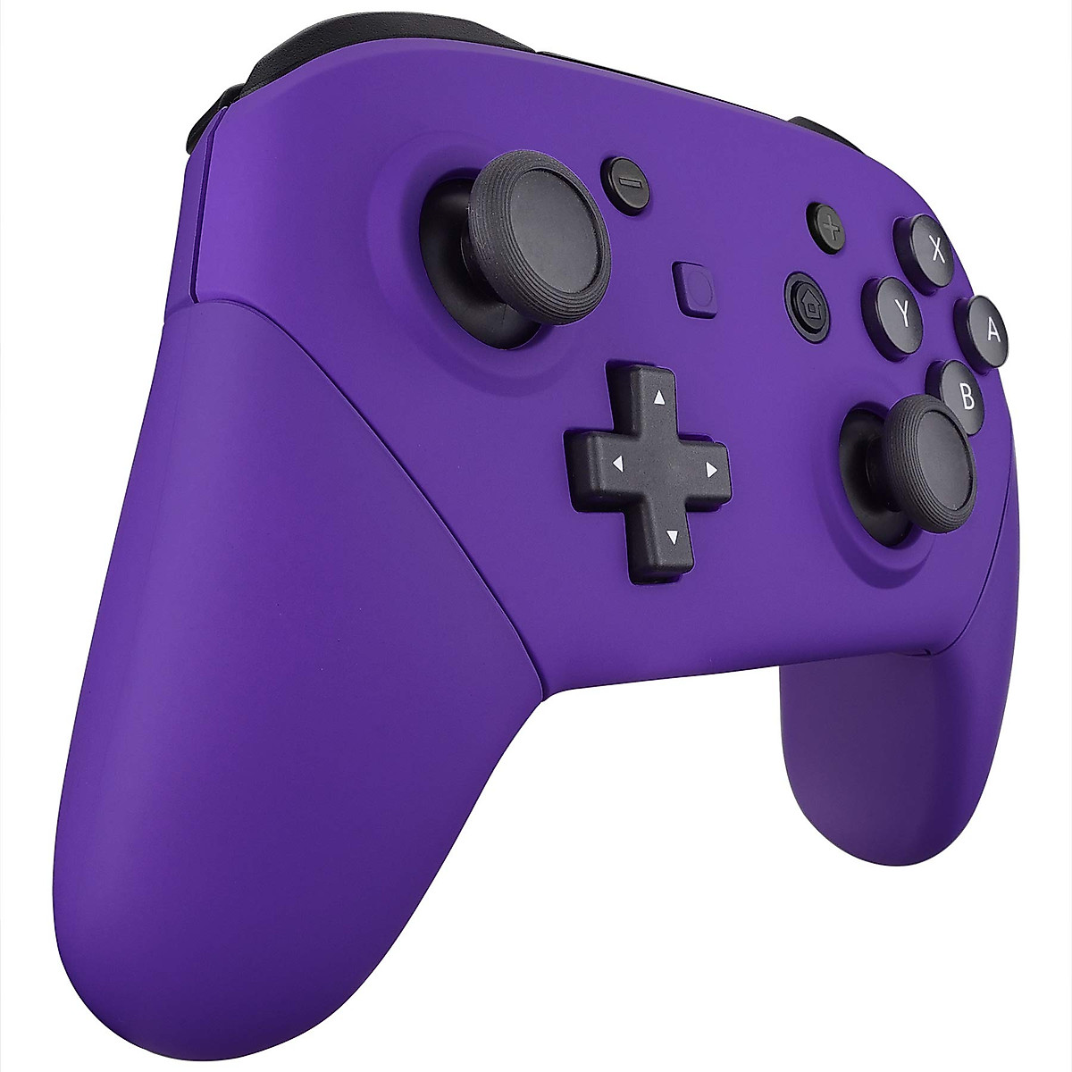 eXtremeRate Purple Faceplate Backplate Handles for Nintendo Switch Pro Controller, Soft Touch DIY Replacement Grip Housing Shell Cover for Nintendo Switch Pro - Controller NOT Included