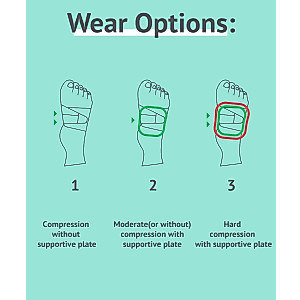 BRISON Plantar Fasciitis Relief - Arch Support Orthotics Inserts Brace - Adjustable Compression Helps with Planters Facetious Flat Foot Pain Foot Care Black