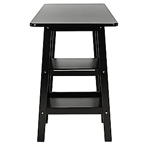 Safavieh Home Collection Sofara 2-Shelf Office Living Room Bedroom Study Foyer Writing Desk DSK1403A, 0, Matte/Black