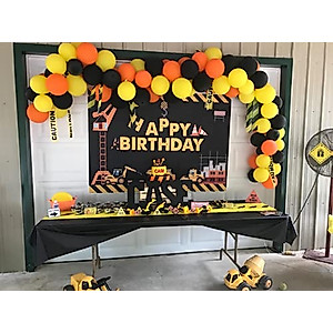 Latex balloons 120 pcs ,Yellow black orange balloons, Birthday, Wedding, Baby Shower, Party Decoration