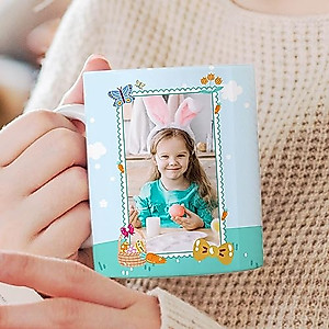 White Ceramic Coffee Mug Photo Mugs Personalized Picture Custom Name Birthday Easter Gifts For Women Friends Teen Girls Sisters Novelty Tea Cup Table Desk Accessories 11 And 15 Oz