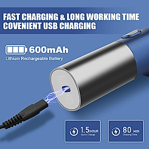 HIENA PRO Electric Shaver for Men, Cordless Rechargeable Rotary Shaver, IPX6 Waterproof Wet & Dry Electric Razor with Led Display