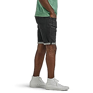 Lee Men's Legendary Regular Fit 5-Pocket Jean Short, Washed Black, 36