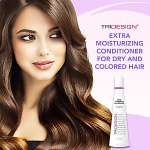 TRI Design Hydrating Conditioner for Women - Extra Moisturizing, Restorative Conditioner for Dry, Damaged, and Colored Hair - Adds Luminous Volume and Healthy Shine - 10.5 Fluid Oz