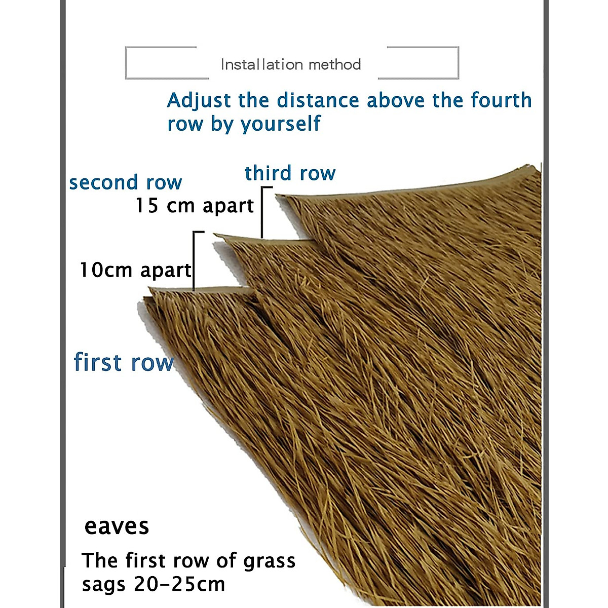 SHAZHU Duck Blind Grass Tiki Straw Roof 47x50cm Artificial Thatch Mexican Tiki Hut Palm Thatch Rolls for Tiki Umbrella Covers Mini Bar Palapa Thatch Roofs(Size:10pcs)