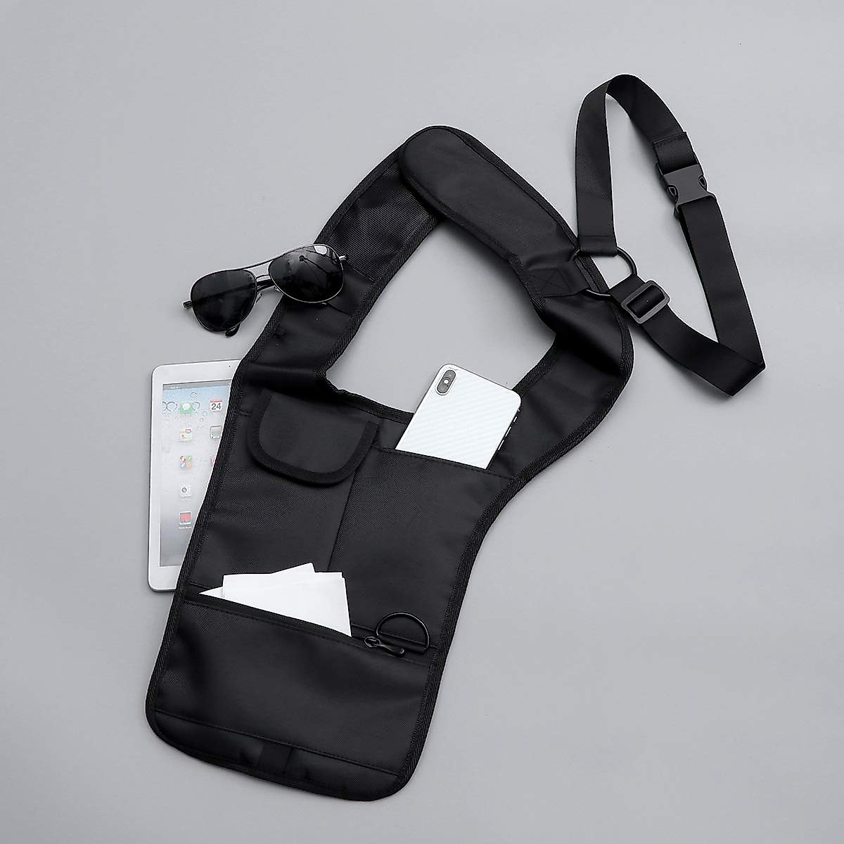 FENICAL Anti- Hidden Underarm Shoulder Wallet Bag Portable Travel Holder Phone Bag for Women Men Unisex (Left Shoulder)