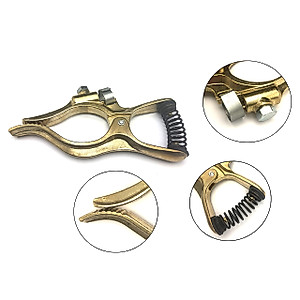 KINGQ 300-Amp T-Style Welding Ground Clamp Brass