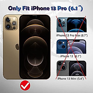 QHOHQ 2 Pack Privacy Screen Protector for iPhone 13 Pro 6.1" with 2 Packs Camera Lens Protector, Full Screen Tempered Glass Film,9H Hardness Anti-Scratch, Anti Spy, Easy to install - Case Friendly