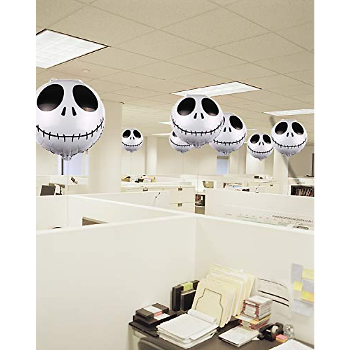 10PCS Halloween Skeleton Demon Aluminum Foil Balloon, Suitable for Halloween, Cosplay Theme Party Decoration, Wedding Birthday Party Decoration(18 Inches)