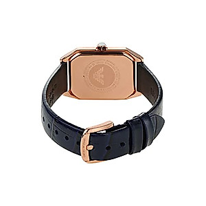 Emporio Armani Women's Two-Hand Blue Leather Watch (Model: AR11466)