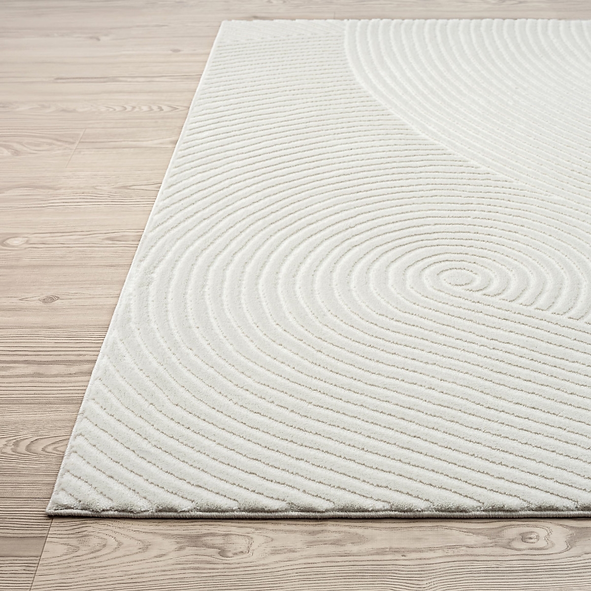 Abani Cream Area Rug for Living Room, Bedroom- Zen Reiki Pattern- 8 x 10 -Durable & Easy to Clean