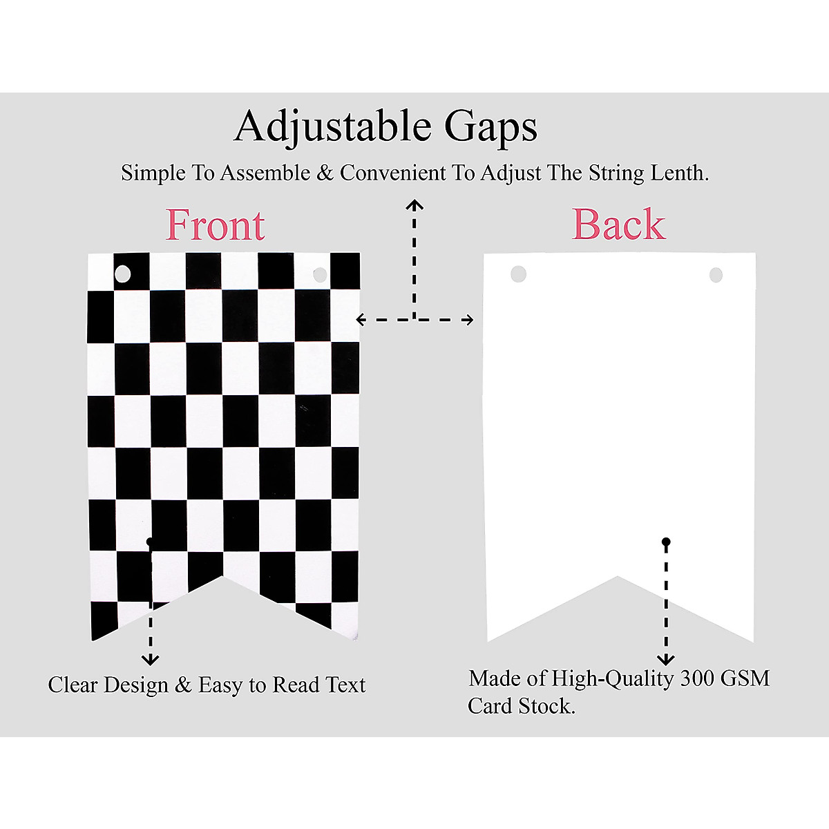 Race Car ONE Highchair Banner 1st Birthday Party Decoration Supplies for Kids Garland Decorations Baby Boy Checkered Pennant Cake Smash Milestone Photo Prop, Multi, 6.5 * 4.5 INCHES Flag