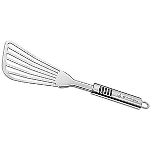 Premium Fish Spatula - Rust-Resistant Stainless Steel, Non-Slip Handle, Ideal for Grilling, Frying, Turning and Flipping Fish, Meat, Eggs, and More - Ergonomic Design for Perfect Results - Set of 2