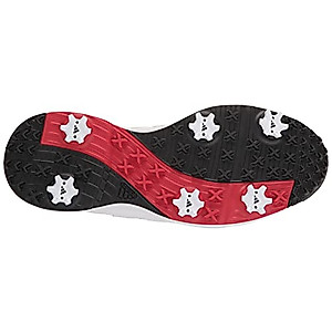 adidas Men's Traxion LITE MAX Wide Golf Shoes, Footwear White/Core Black/Vivid Red, 7