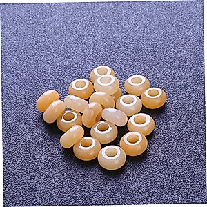 EXCEART 40 Pcs Color Beads Bulk Bracelets Bangles Making Agate Beads Blue Lace Agate Beads Gemstone Donut Loose Beads Jewelry Beads Beading Kits Round Beaded Black Onyx Accessories