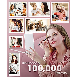 Jack & Rose Travel Mirror with Light, Folding Travel Mirror Led Lighted Makeup Mirror