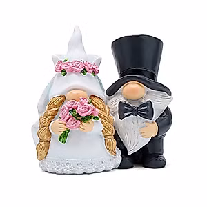 Hodao Valentines Day Gnome Decorations Handmade Couple Scandinavian Gnomes Ornaments Wedding Celebration Gnomes Figurines Decor Sweet Anniversary Day Home Table Decorations Gifts