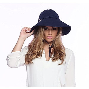 VINRELLA Rain and Sun Hat, Rain Hats for Women - Waterproof Hat, Bucket Hat, Sun Protection, Sun Hat for Women, Shade Hat, Great for Hiking, Beach Hat for Summer - Matte Hat for Women (Navy)