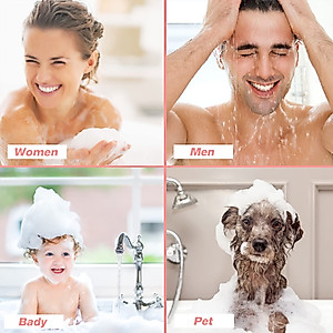 YEALIFE Silicone Body Scrubber, 2 in 1 Body Brush & Hair Scalp Brush for Shower and Bath, Easy Clean, Lathers Well, Stimulating Blood Circulation More Hygienic Than Loofah, Fit Women Men.Camo Purple