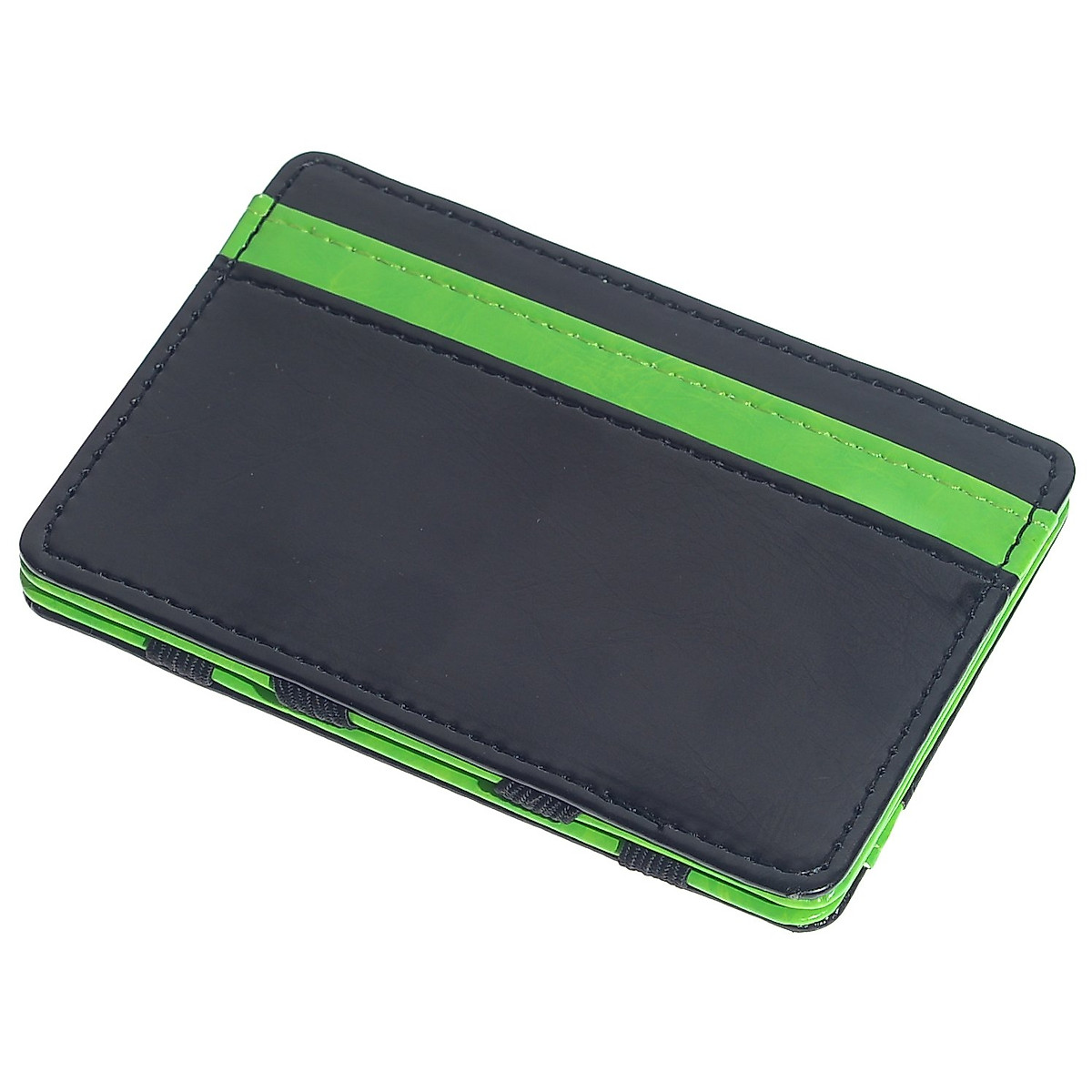 CKLT Men's Fashion Magic Money Clip Leather Minimalistic Slim Wallet Green