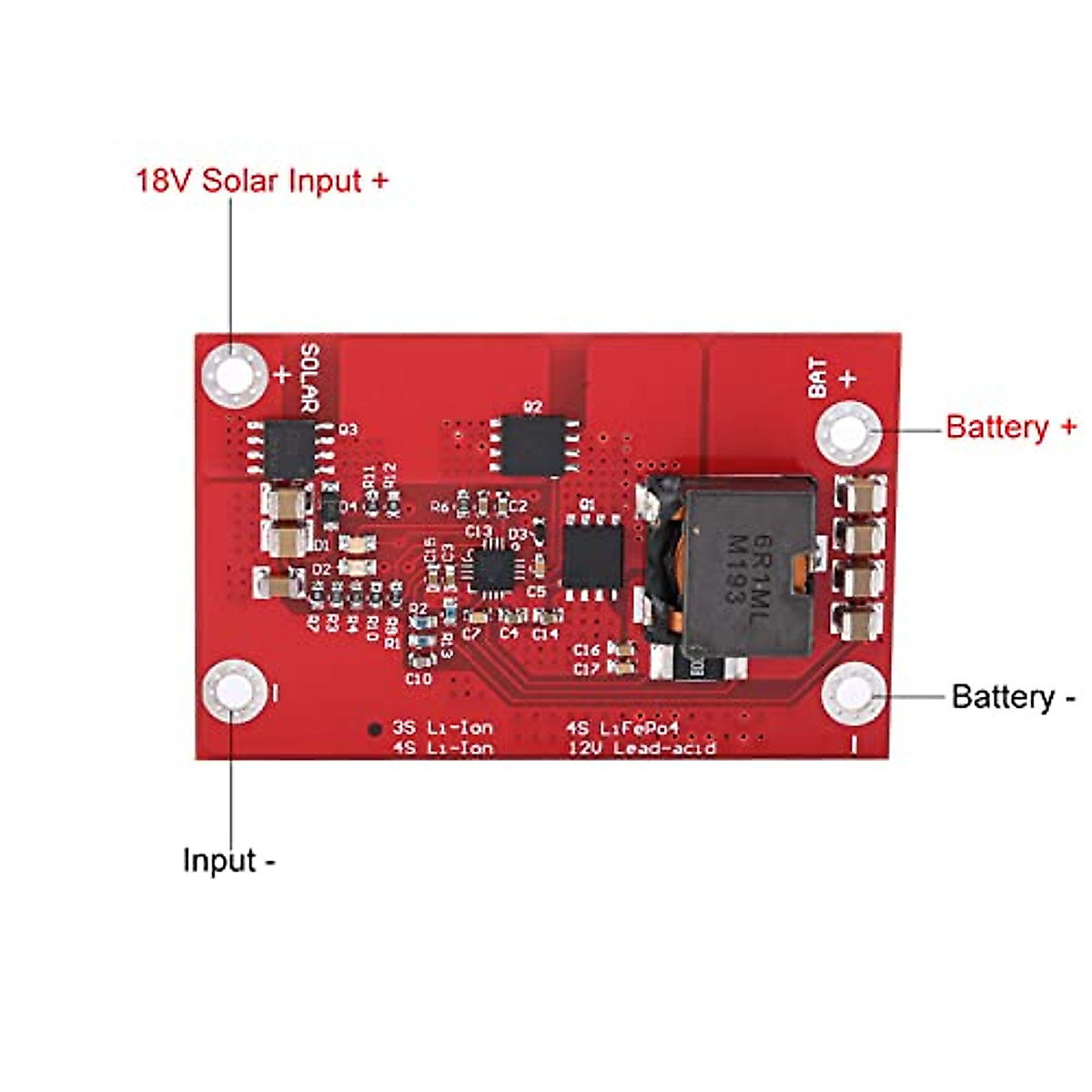 Eurobuy BQ24650 5A MPPT Solar Panel Controller Charging Module 3S/ 4S Lithium Battery Charging Controller Board ( 3S Li- ion Battery )