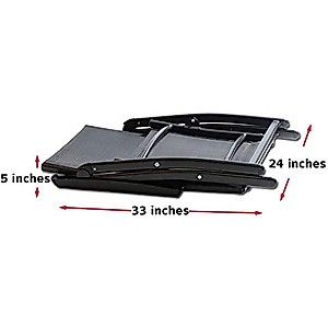 MedTens Heavy Duty Adjustable Reclining Folding Chair Outdoor Indoor Garden Pool Steel Camping Deck Backyard Chairs