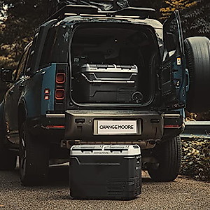 CHANGE MOORE Solar Powered 12v Refrigerator/Freezer, DUAL ZONE 54 Quart(50 L) Dual DOOR , Smart Life/Tuya APP Remote Control, Work with Alexa/Google Home, for Home Vehicles Travel Camping Outdoor -12/24V DC