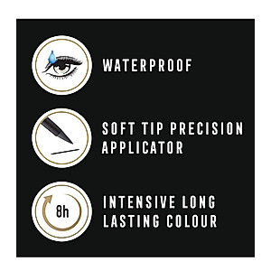 Max Factor Color X-Pert Waterproof Eyeliner, No. 01 Deep Black, 0.06 Ounce