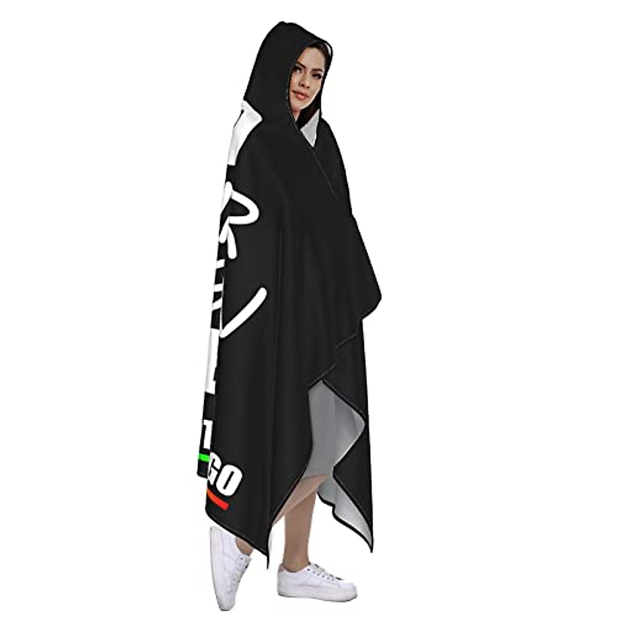 XUEBUXI Custom Hooded Blanket Personalized Wearable Blanket Add Your Own Design Photo or Text Logo Picture 3D Print Thick Flannel Throw Blankets Gifts 60"x80"