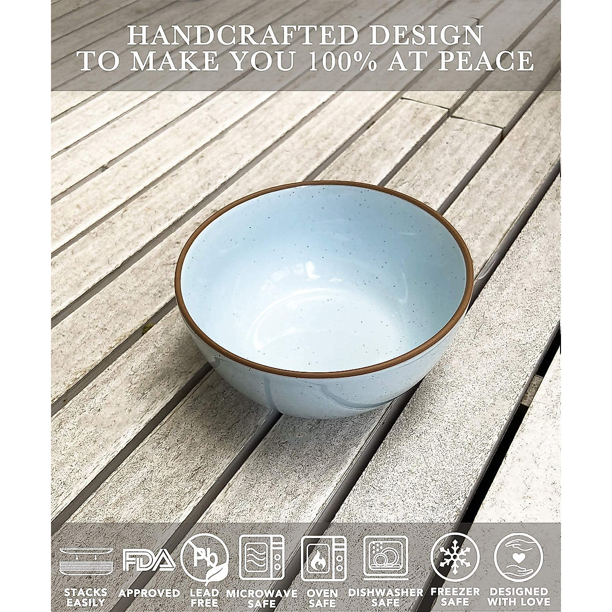 Mora Ceramic Plates and Bowls Set, Assorted Colors - Cereal Bowls and Salad Plates Bundle - Microwave, Dishwasher, and Oven Safe