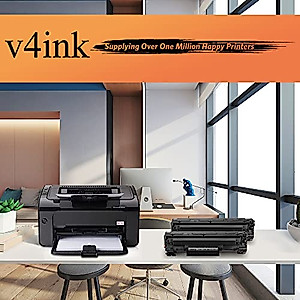 v4ink 2PK Compatible 85A Toner Cartridge Replacement for HP 85A CE285A 36A CB436A 35A CB435A Canon 125 Toner for HP Pro P1102 P1102W P1109w P1505 P1505n MFP M1212nf M1217nfw M1522n M1522nf Printer