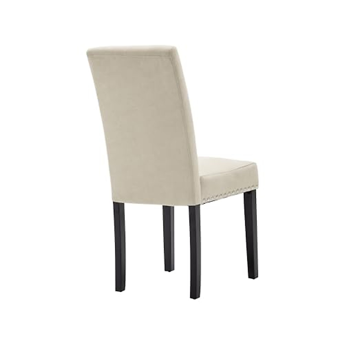 LSSPAID Dining Chairs, Fabric Padded Dining Room Chairs, Nail head Trim Dining chair, Beige, Set of 4