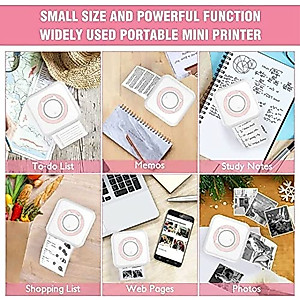 LPSHGK Instaproud - Portable Sticker Printer, Instaproud Portable Sticker Printer, Resin Instant Sticker Printer, Mini Pocket Thermal Printer, Wireless Bluetooth Photo Printer (Pink-B Set)