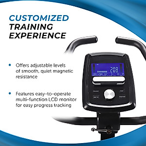 Stamina Magnetic Exercise Bike 345 - Fitness Bike with Smart Workout App - Exercise Bike for Home Workout - Up to 250 lbs Weight Capacity