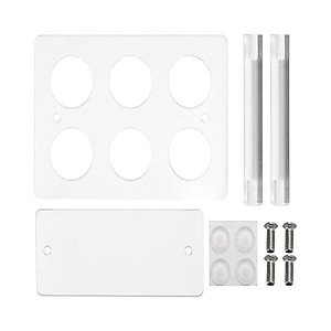 NUEAYMS Acrylic Clear Single Layer Square 6 Holes Cone Holder for Weddings Baby Showers Birthday Party Anniversaries Holiday