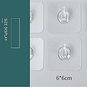 Dsisskai 20PCS Adhesive Wall Hooks Shower Razor Holder,Seamless Transparent Adhesive Hooks,Waterproof and Oilproof,Wall Hooks for Hanging Keys Coats Hats Bags Ceiling Office Outdoors (white)