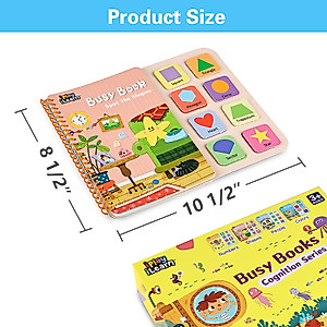 iPlay, iLearn 4pcs Kids Busy Learning Books, Preschool Learning Activity Busybooks, Autism Sensory Educational Toys, Toddler Quiet Montessorri Toy, Birthday Gifts for Age 3 4 5 6 Boy Girl Kindergarten
