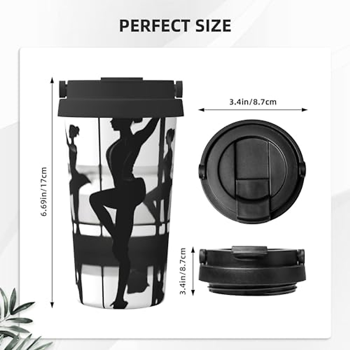 WANGZHAO new love gymnastics Print Double Wall Stainless Steel Vacuum Insulated Tumbler Cup Home Thermal Cup