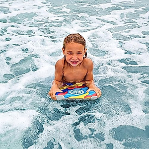 Bloo Tide 22in Mini Bodyboard // Foam Wax Free Soft Kickboard Bodyboard for Adults and Kids of All Levels