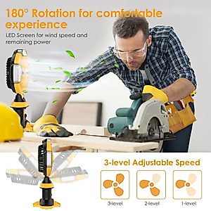 AKSOUL Cordless Fan Led Work Light: Rechargeable 14400mAh Battery Floor Fan Strong Airflow USB Magnetic Portable Camping Fan with Power Bank & Light 1000CFM for Jobsite Tent Travel Office outdoor