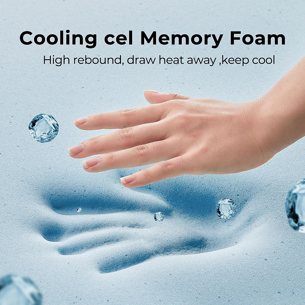 Rolanstar Full Size Mattress 10 inch, Memory Foam Mattress for Pressure Relief, Cooling Gel Mattress in a Box, Bamboo-Charcoal Foam Mattress, Firm, Fiberglass Free, CertiPUR-US Certified