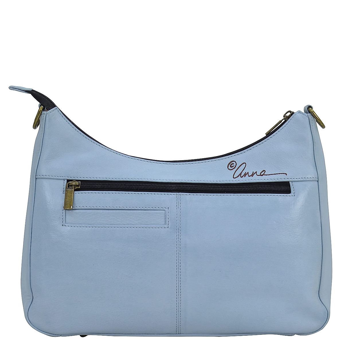 Anna by Anuschka Women's Hand-Painted Genuine Leather Large Top Zip Hobo - Garden Jewels