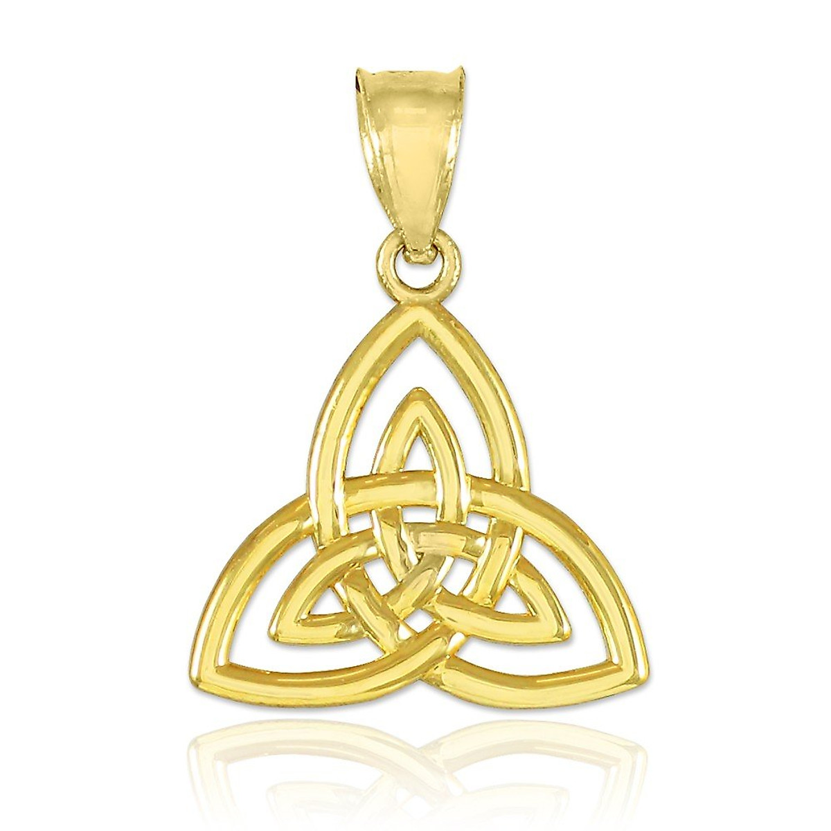 10k Gold Celtic Knot Charm Triquetra Pendant