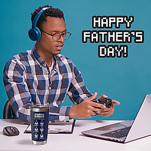 Super Daddio Tumbler with Kids Names, Personalized Tumblers for Dad, 13 Vibrant Colors - 20oz & 30oz, Double-Walled Stainless Steel Dad Tumbler