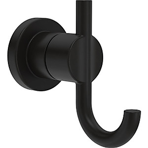 Delta Nicoli (1-Pack) Towel Hooks Matte Black Double Bathroom Hooks Wall Mounted for Robes & Towels Hand Towel Hook Holder Kitchen, Bathroom Accessories NIC35-MB
